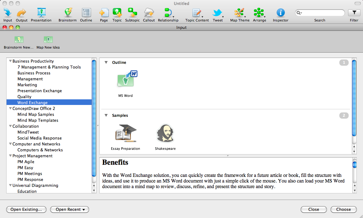 Word Exchange Solution | ConceptDraw.com